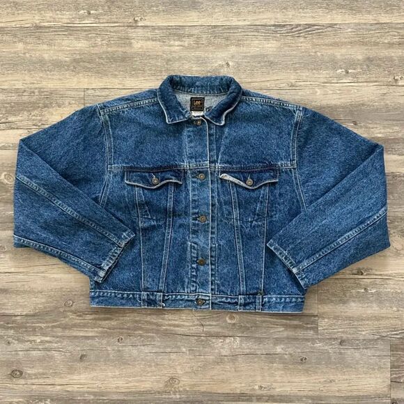 Lee | Jackets & Coats | Vintage 8s Lee Denim Jean Jacket Size Medium ...